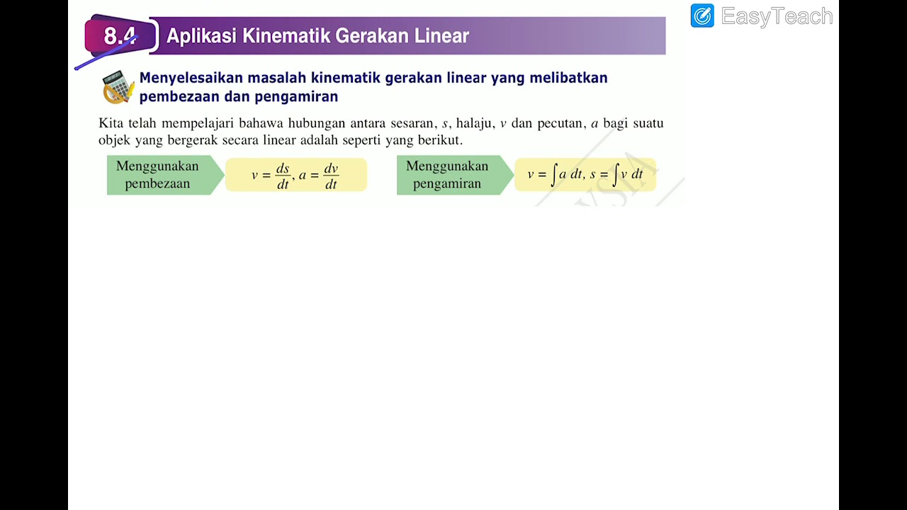 Aplikasi kinematik gerakan linear - YouTube