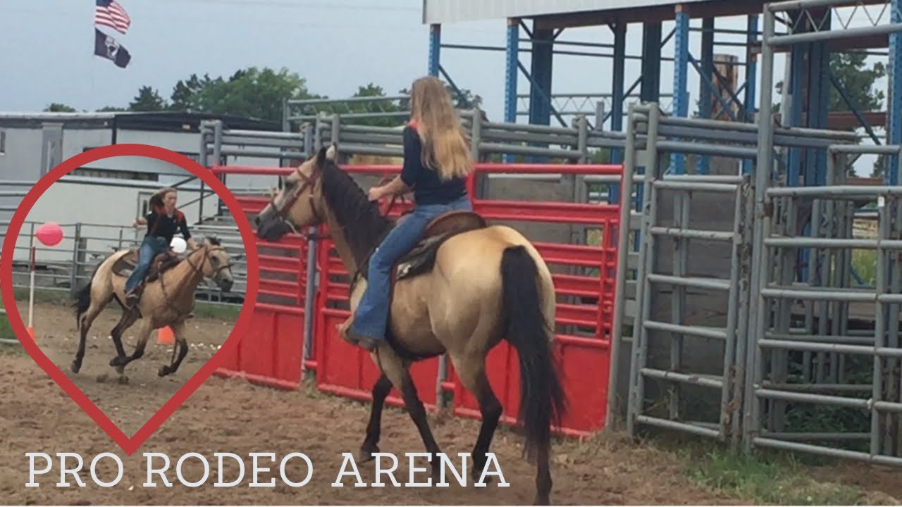 Riding in a PRO-RODEO ARENA for our First Time! - YouTube