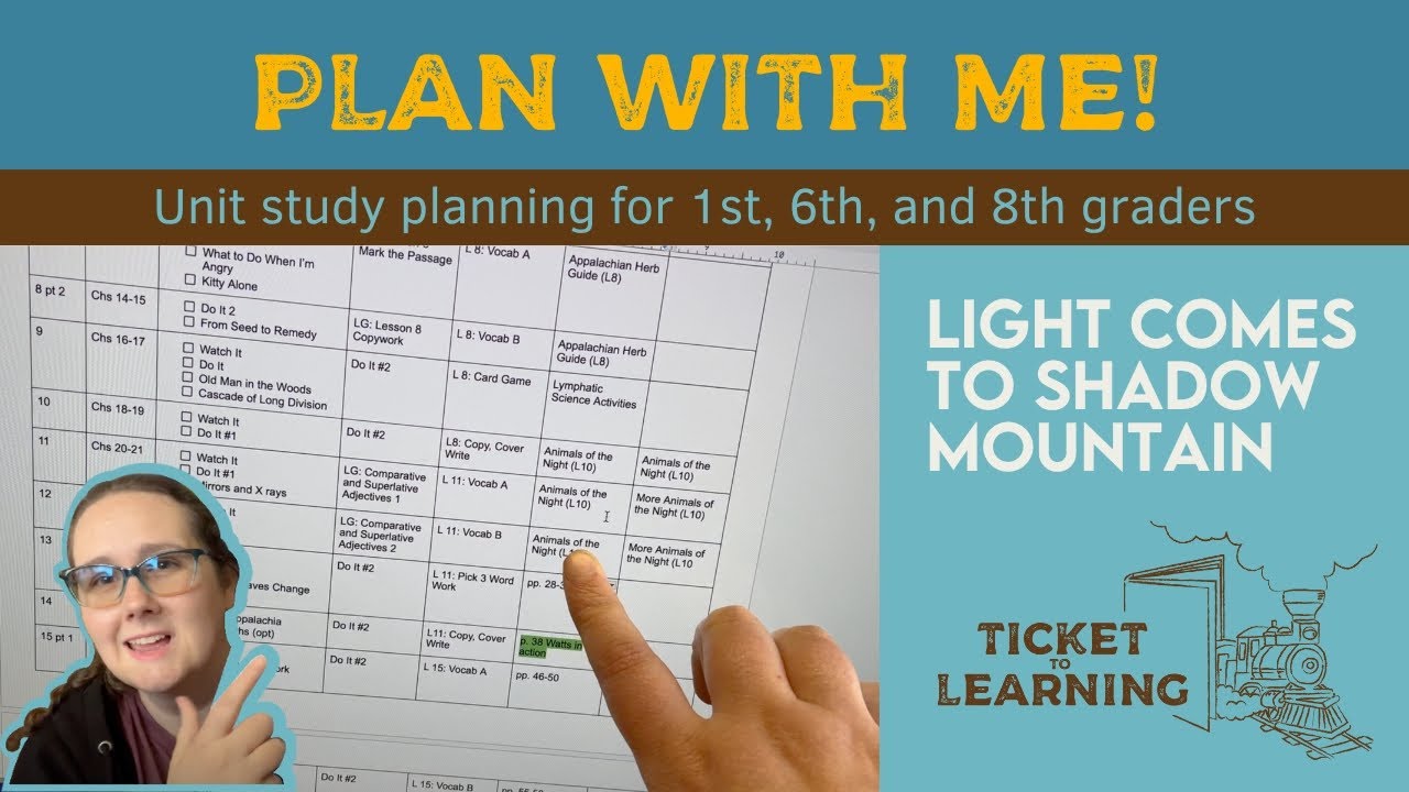 Plan A Unit With Me | Ticket to Learning | Light Comes to Shadow ...
