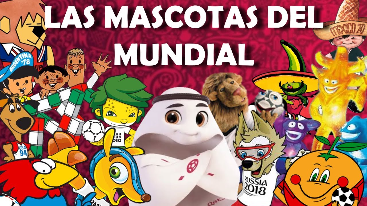 LAS MASCOTAS Y LOGOS DE TODOS LOS MUNDIALES DE FUTBOL (1966-2022) - YouTube