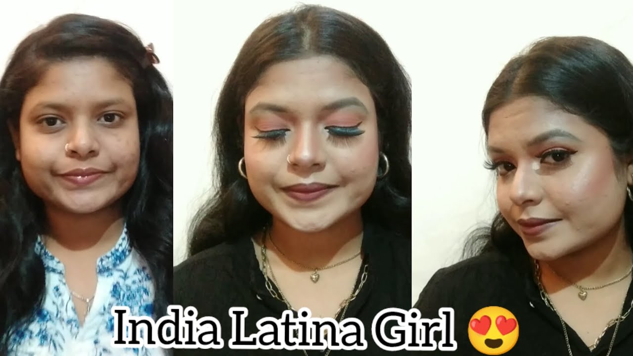 viral Indian Latina Girl Makeup Look || For Dusky Skin Types || 😍 - YouTube