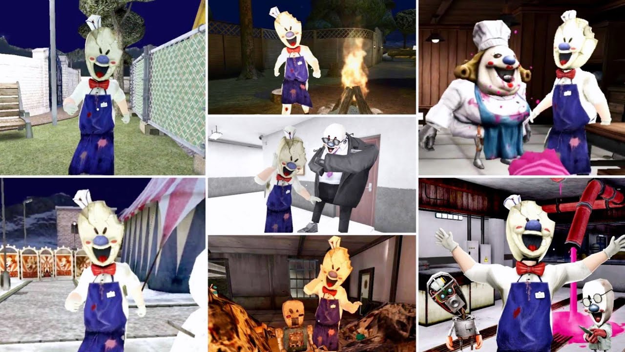 Ice Scream 1 2 3 4 5 6 7 Full Gameplay | Ice Scream All Games - YouTube