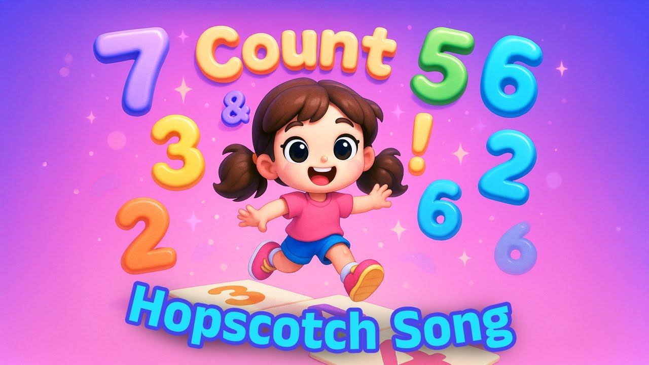 🤸🏻 Hopscotch Song for Kids | Fun Learning with Numbers, Rhymes ...