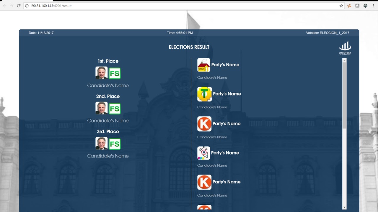 Proffer Hackathon E-Voting Results - Peru Example - YouTube