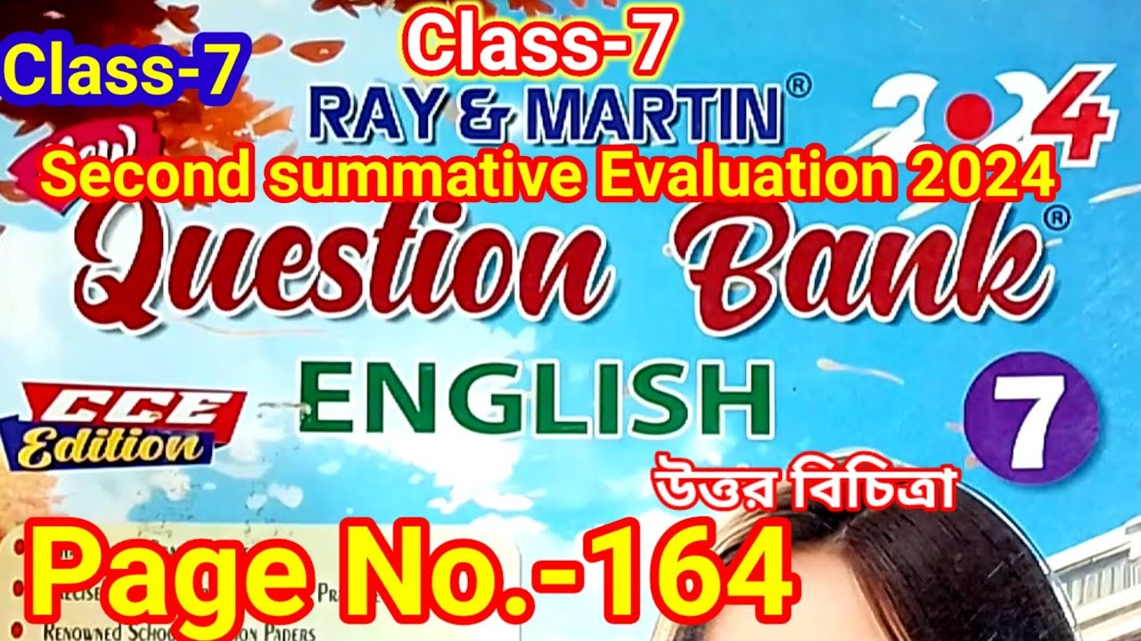 Class-7//Ray and Martin English Question Bank 2024//Second Summative Evaluation Page No164 - YouTube