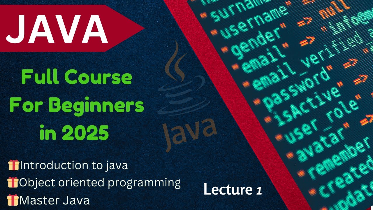 1. Java Complete Course For beginners 2025. | Introduction to Java Programming Language. - YouTube