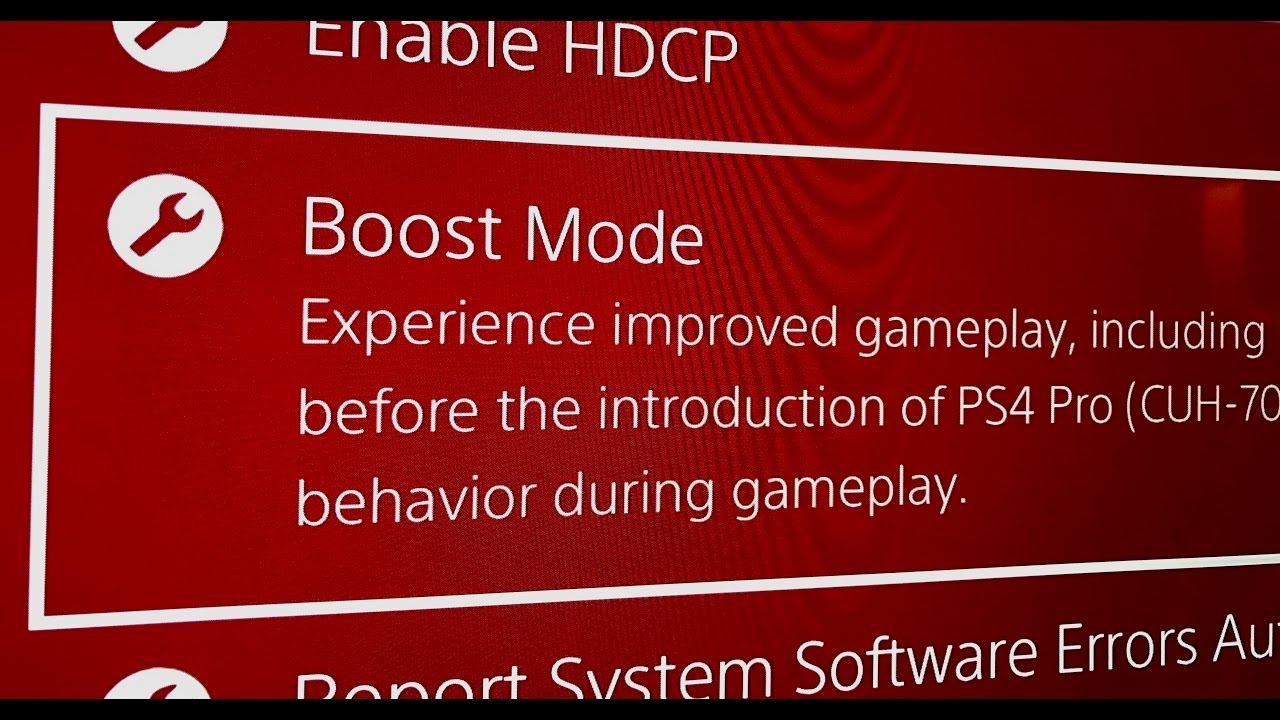 Enable Boost Mode for PS4 Pro - YouTube