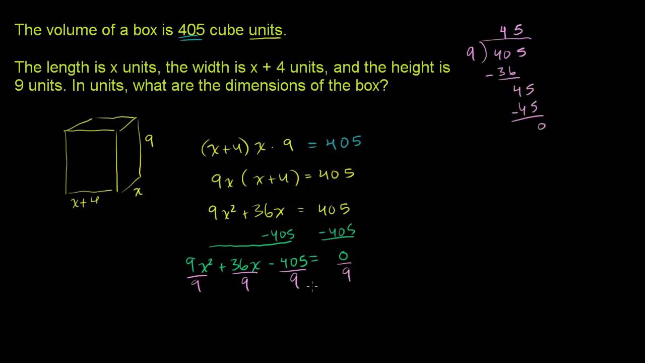 Dimensions From Volume Of Box YouTube dimensions-from-volume-of-box-youtube
