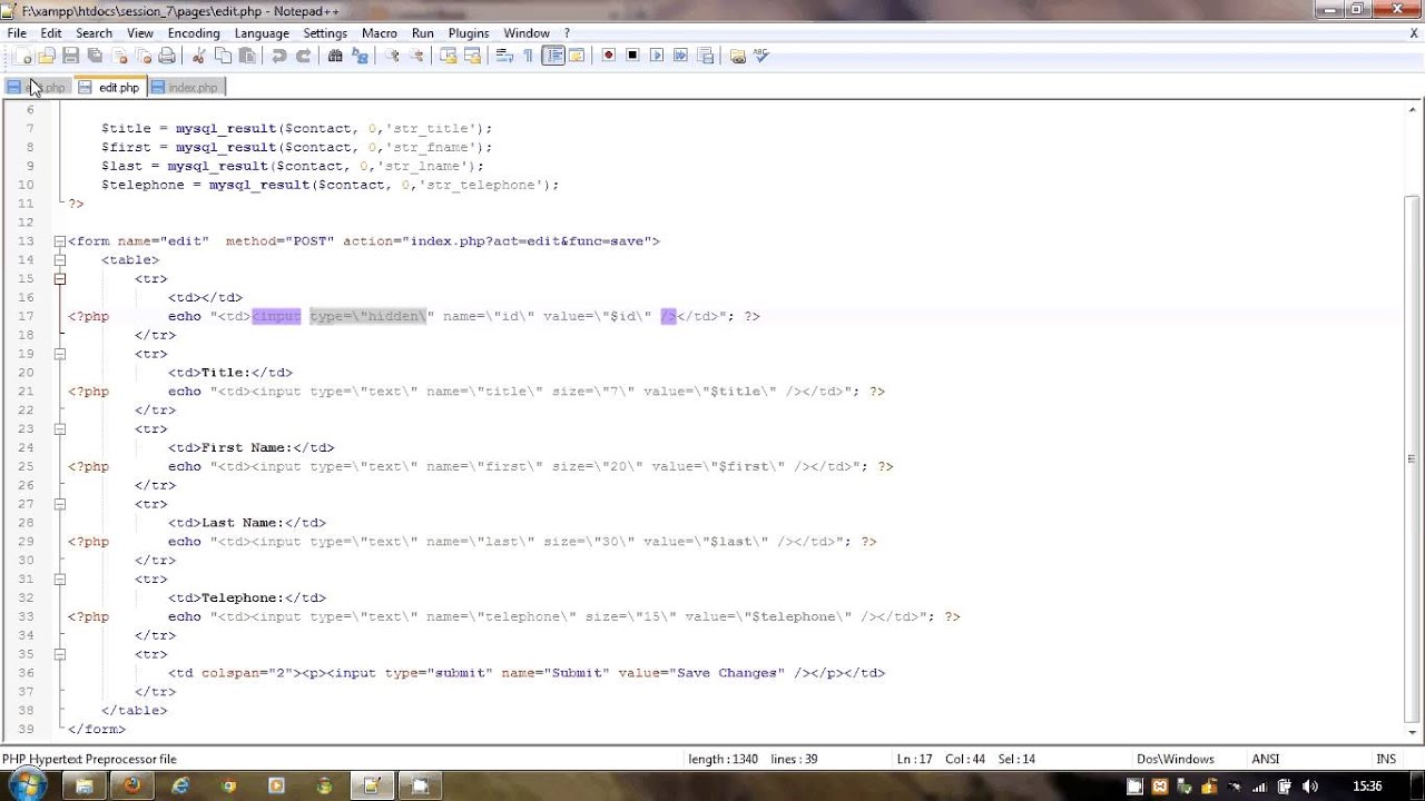 PHP and MySQL 9 - Editing Data (Part 1) - YouTube