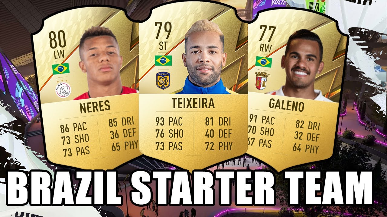 FIFA 22 BEST BRAZILIAN STARTER TEAM SQUAD BUILDER!!! - YouTube