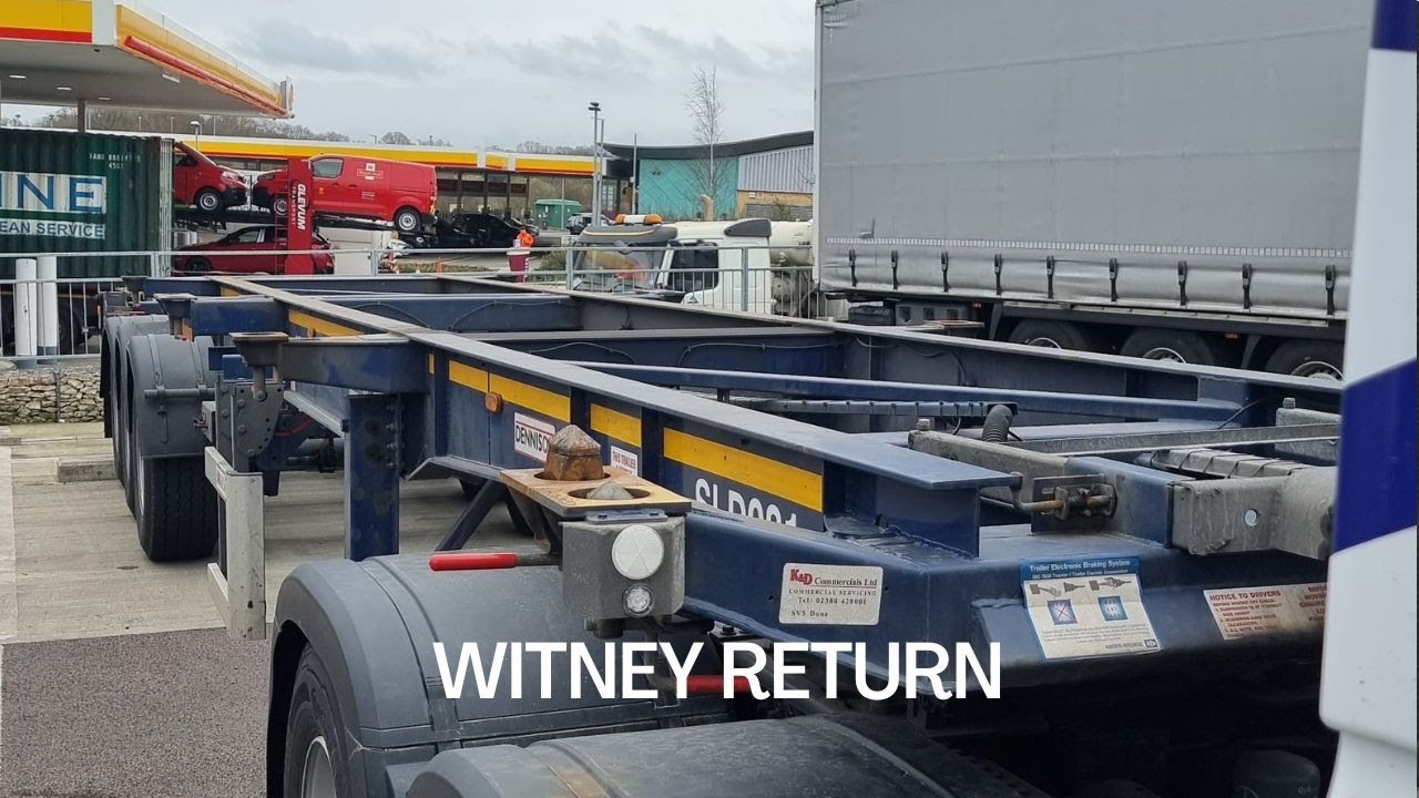 Empty Skelly - Witney Return - HGV Container Trucking UK POV Cab View ...