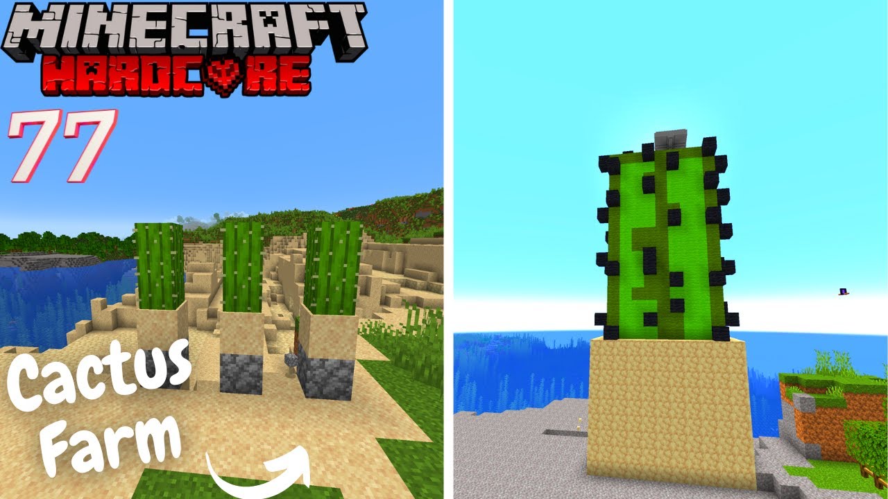 I TRANSFORMED my CACTUS FARM in Minecraft Hardcore! - YouTube