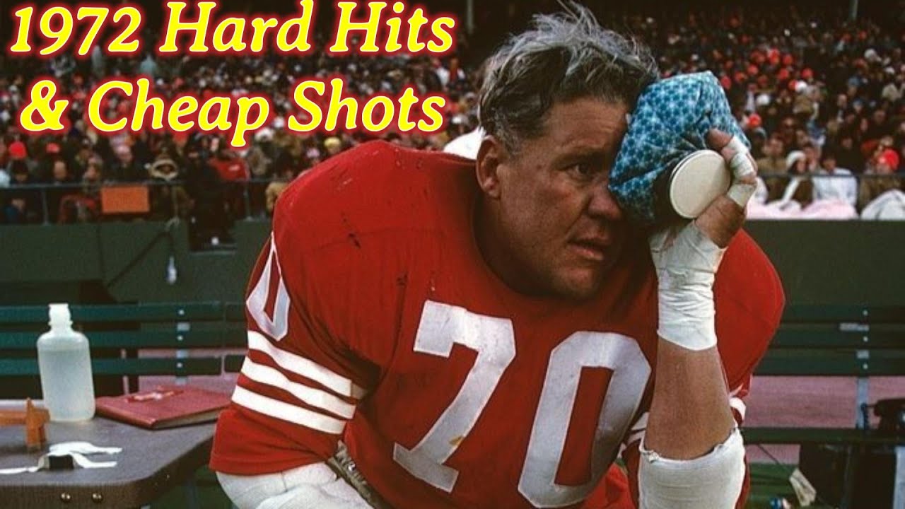 Amazing NFL Hard Hits And Cheap Shots Of 1972 - YouTube
