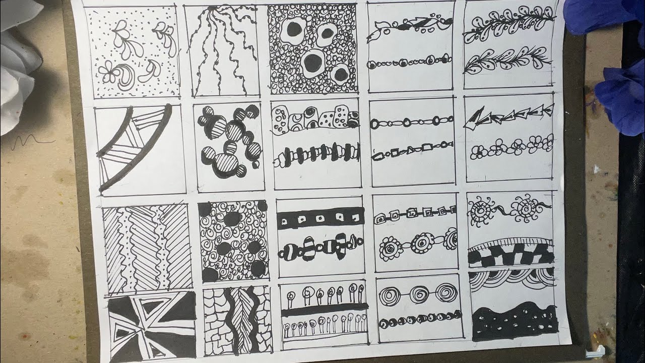 Zentangle and Doodle pattern & border use it as inspiration to draw ...