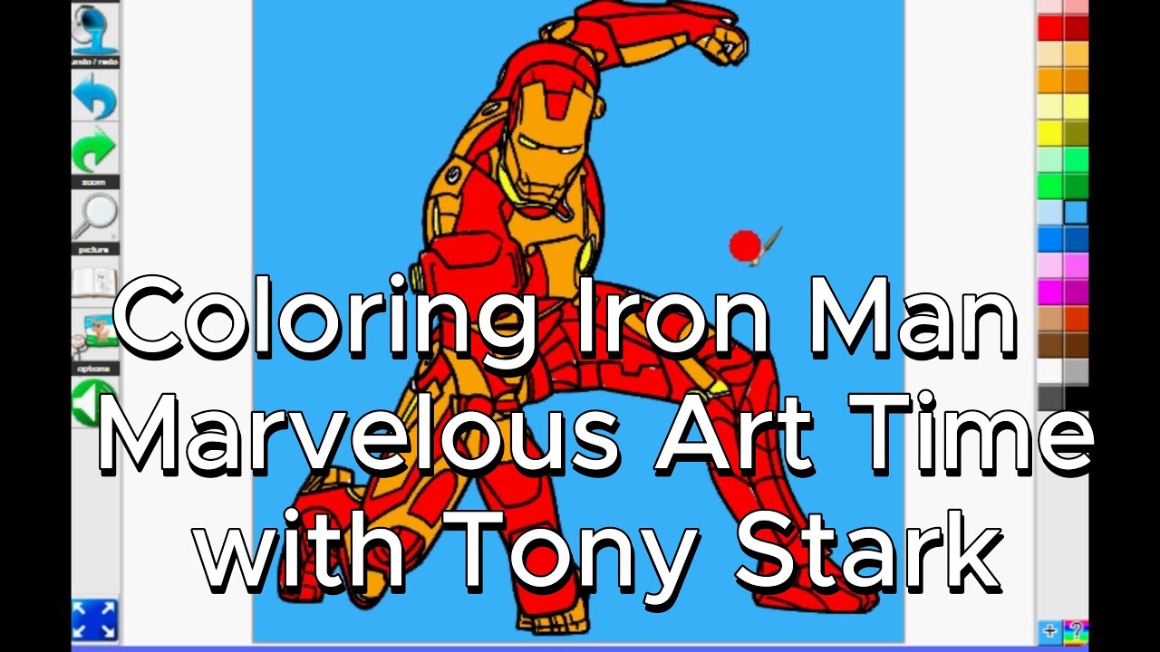 Coloring Iron Man | Marvelous Art Time with Tony Stark| Fun Hop - YouTube