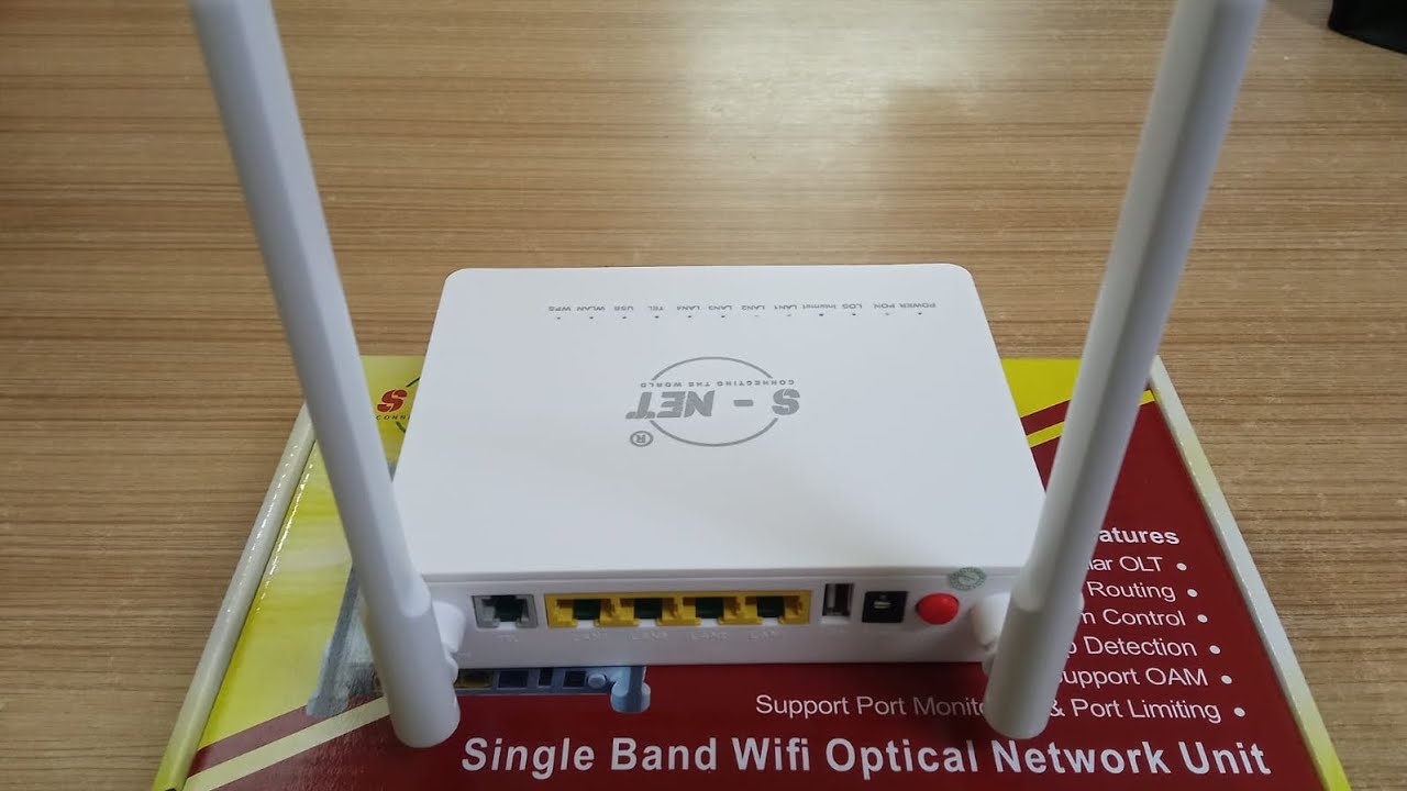 Snet Xpon Router with voice port unboxing and review | Onu cum Router ...