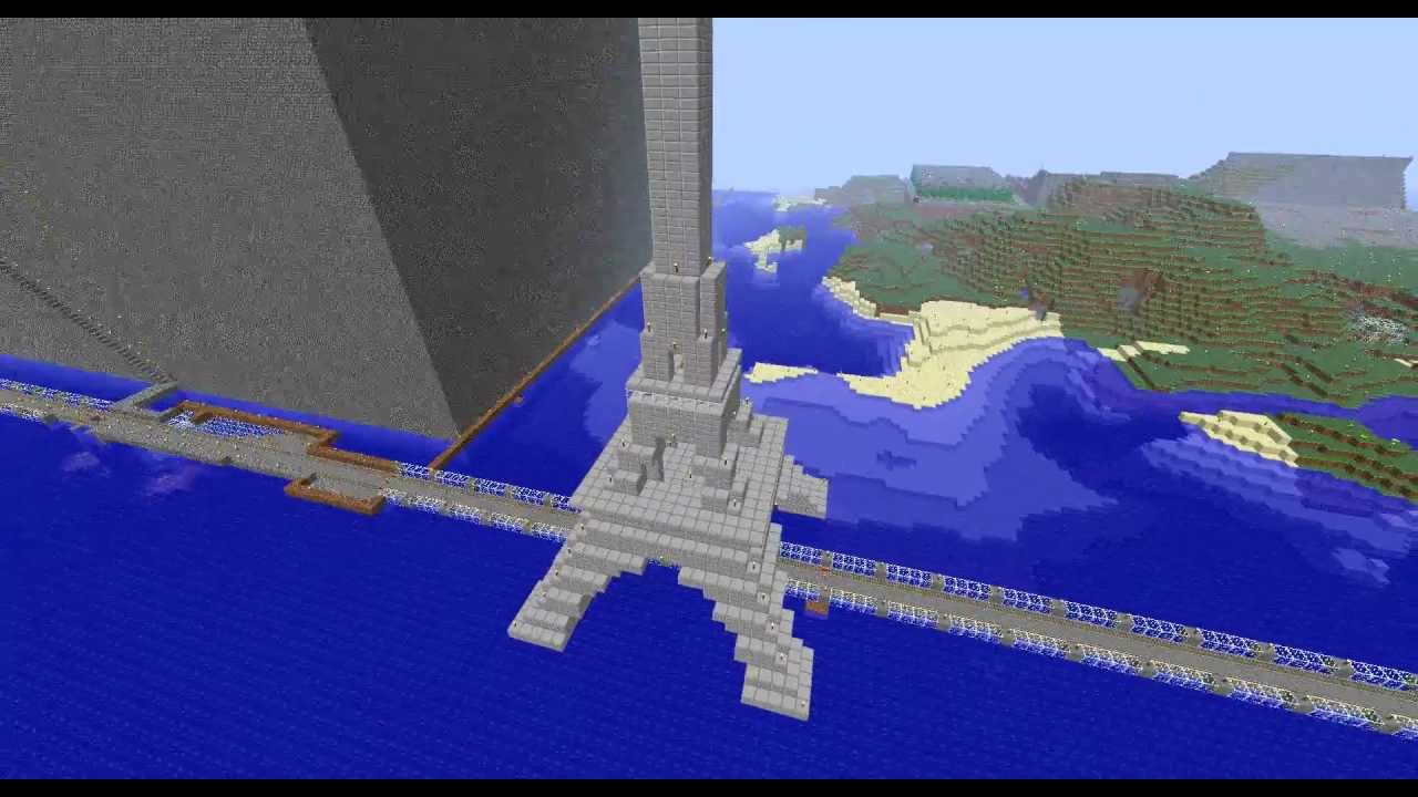 Minecraft Eiffel Tower - YouTube