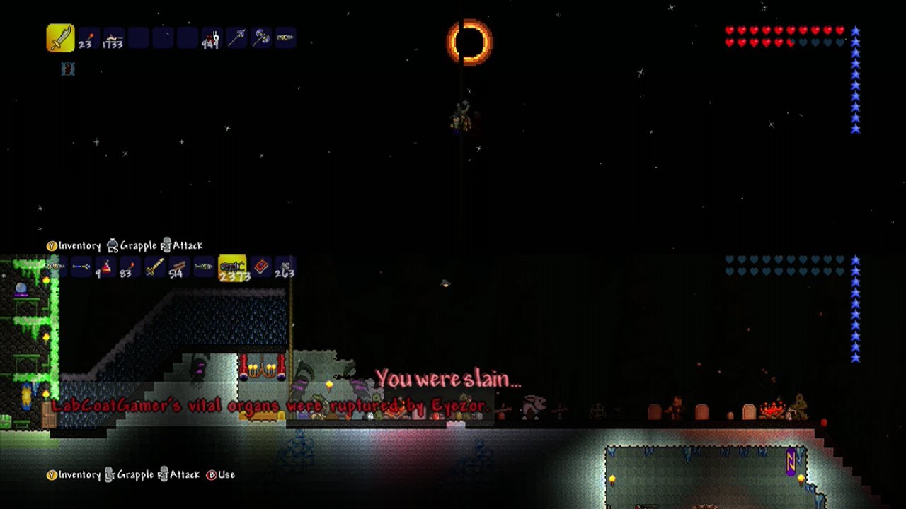 Terraria Console 1.2 Gameplay: Solar Eclipse - YouTube