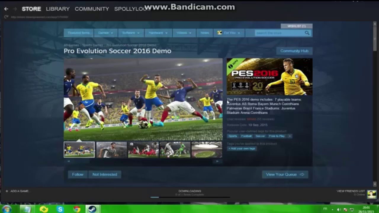 how to download pes 2016 demo in 1 min free - YouTube