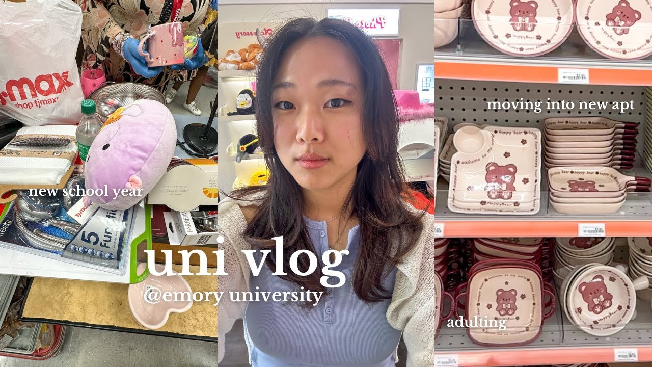 UNI VLOG 📦 moving into new apt, back in atlanta, junior year @emory ...