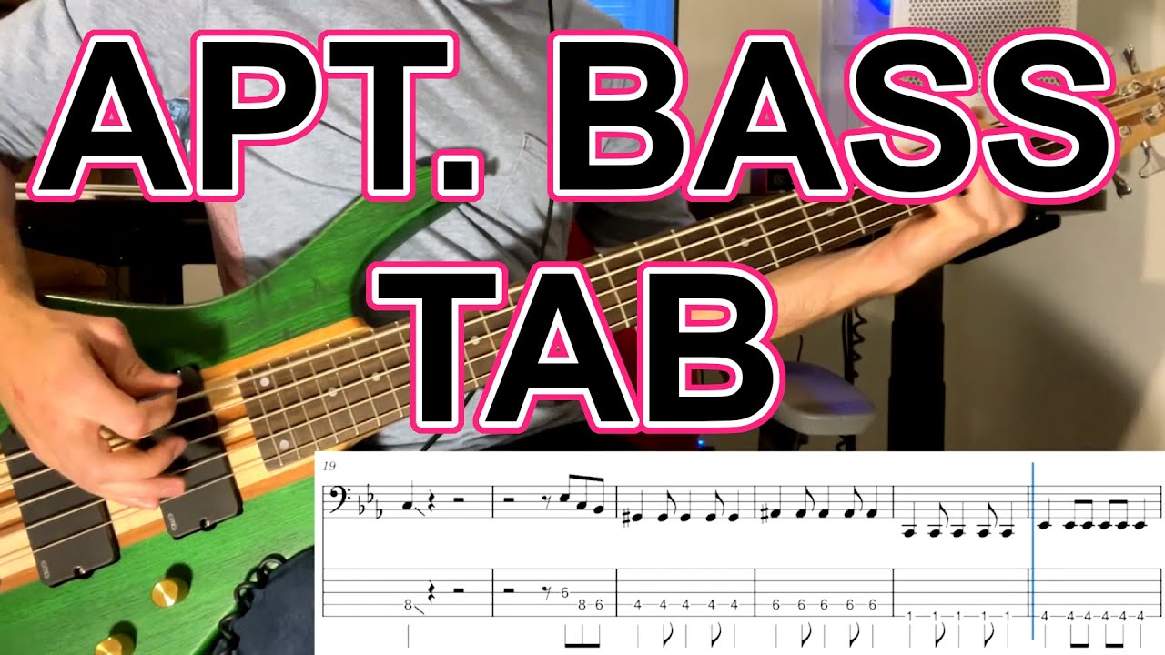 APT. - ROSÉ & Bruno Mars (5 Str. Bass Tab) - YouTube