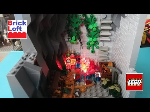 Lego Secret Treasure Cave MOC With Lights - YouTube