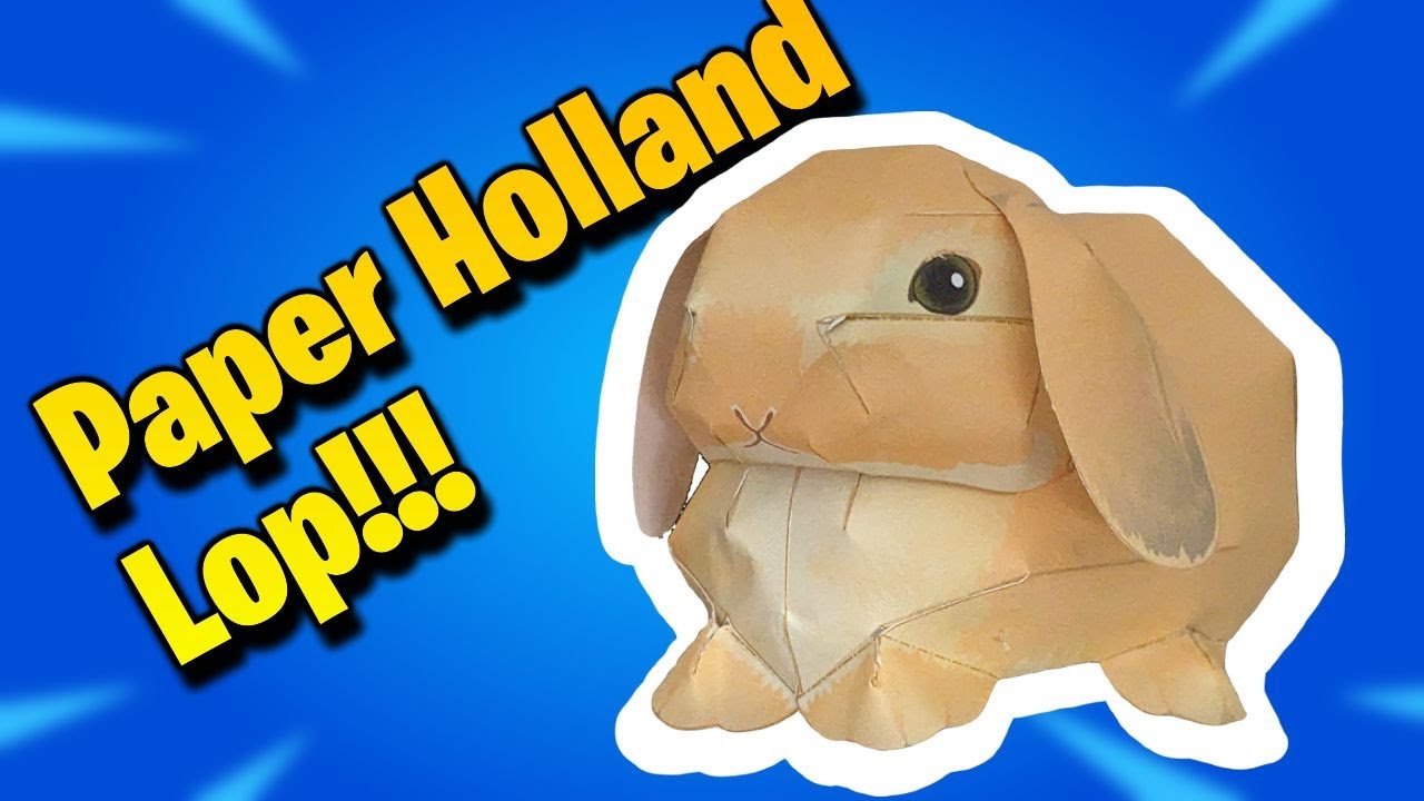 MAKE THIS FREE HOLLAND LOP PAPERCRAFT!!! [TAKES 1 HOUR] - YouTube