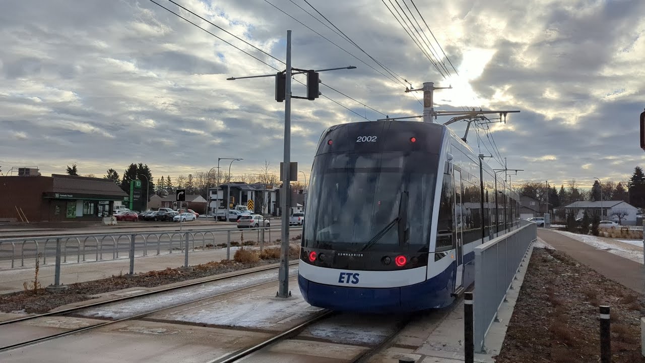 ETS LRT Bombardier Car #2002 (Valley Line) Southbound - YouTube