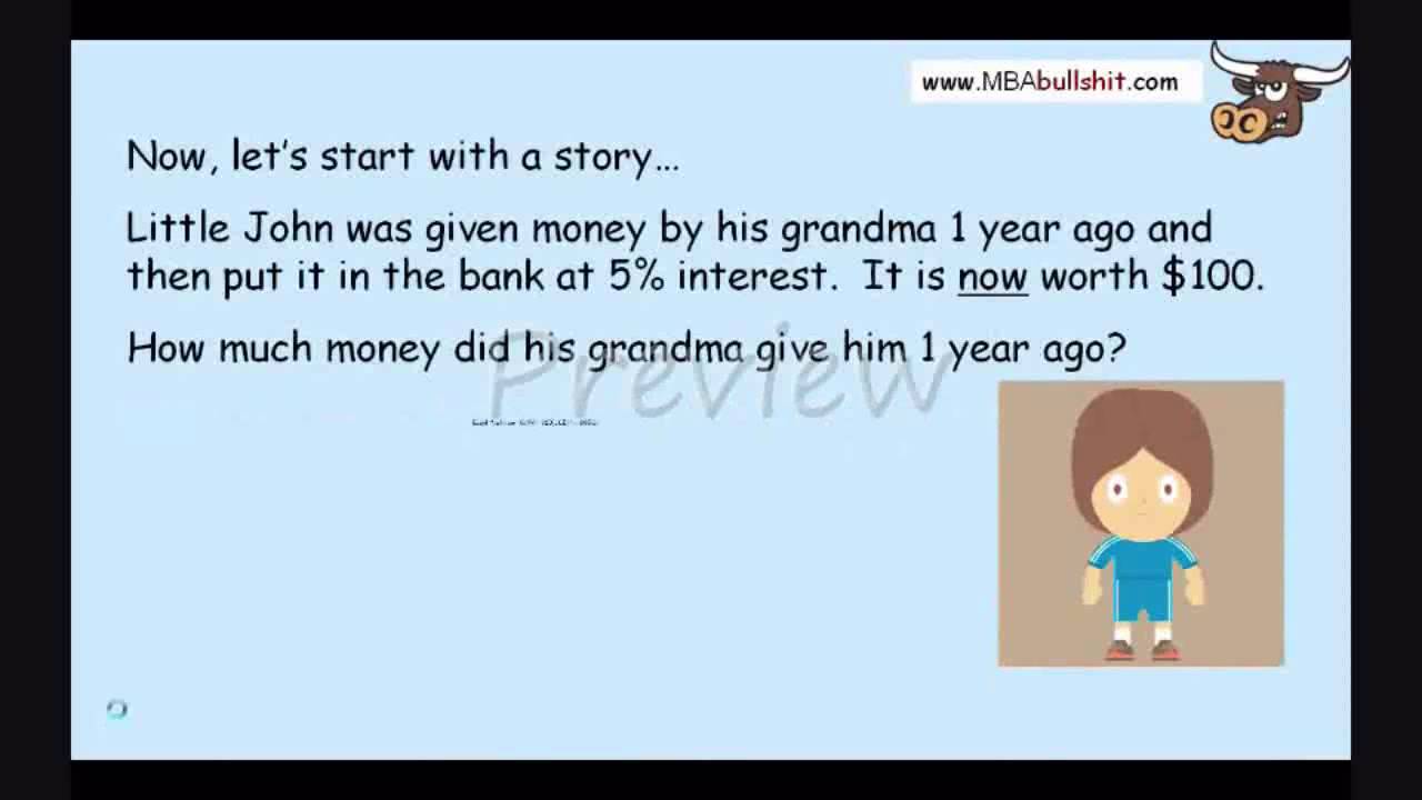 Present Value Less Than 1 Year (Preview) - FULL video at MBAbullshit ...