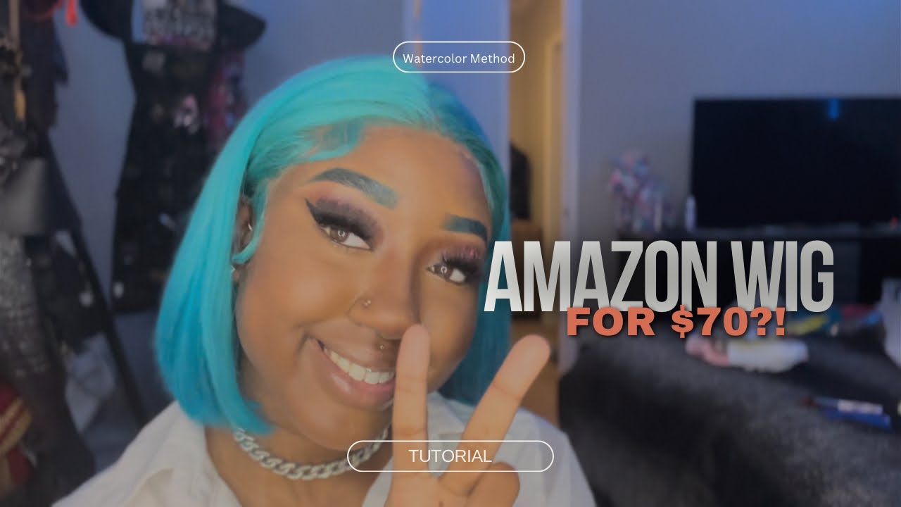 WATCH ME INSTALL THIS $70 AMAZON WIG👀🩵 - YouTube