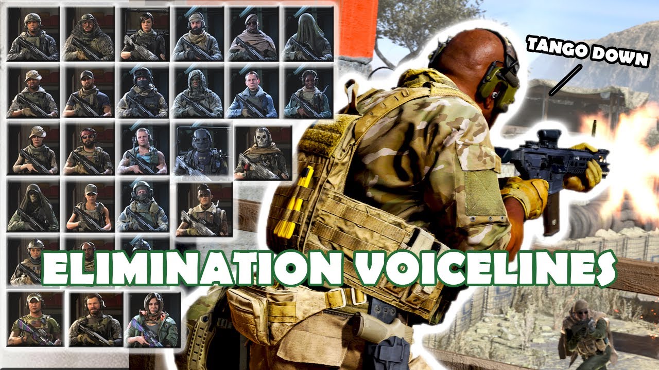 Call Of Duty Modern Warfare Elimination Voicelines Youtube