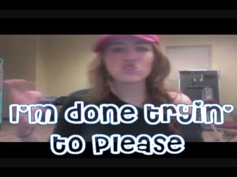 Good-bye Twitter Rap Lyrics On Screen Miley Cyrus - YouTube
