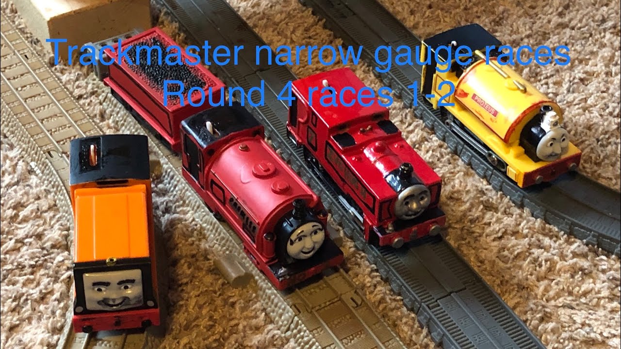 Trackmaster narrow gauge races round 4 races 1-2: Rusty vs Princess ...