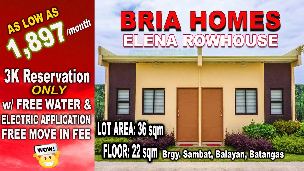 Bria Homes Balayan Batangas Site Tour! ELENA RowHouse Murang Pabahay ...