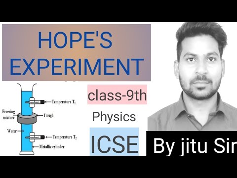 HOPE'S EXPERIMENT/Class-9th/ICSE/To demonstrate the anamolous expansion ...