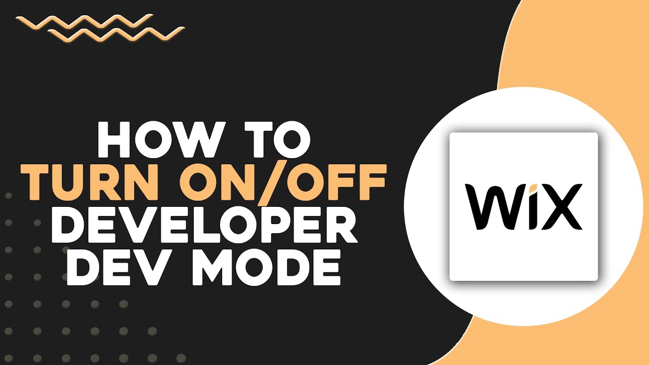 How To Turn OnOff Developer Dev Mode on Wix (Quick & Easy) - YouTube