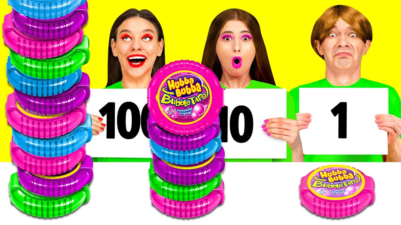 100 Layers of Food Challenge | Funny Food Recipes by Happy Funny - YouTube