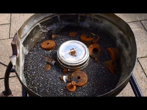 Vibrating Tumbler Part 7, Rust Remover, Cleaning Rusty Metal Parts ...