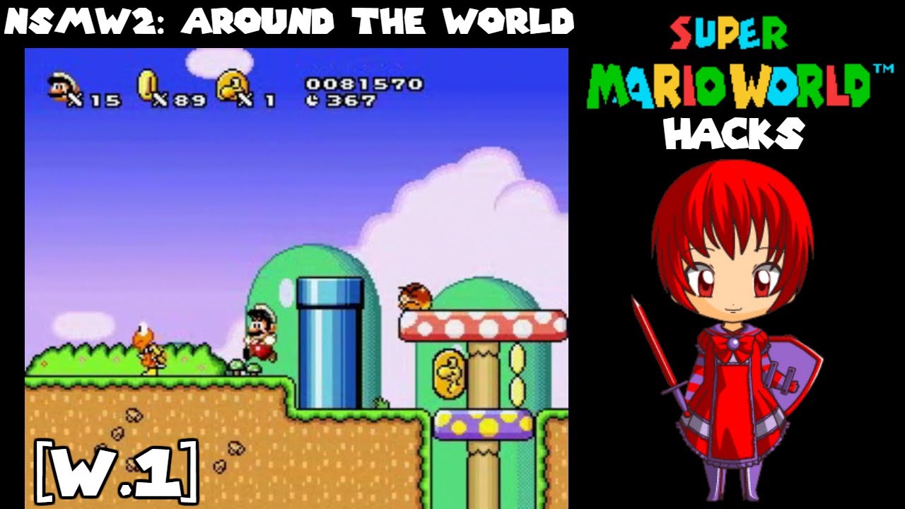SMW Hack: NSMW2: Around the World - World 1 - YouTube