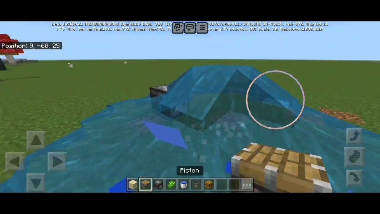 how to make a floating water in minecraft bedrock edition - YouTube