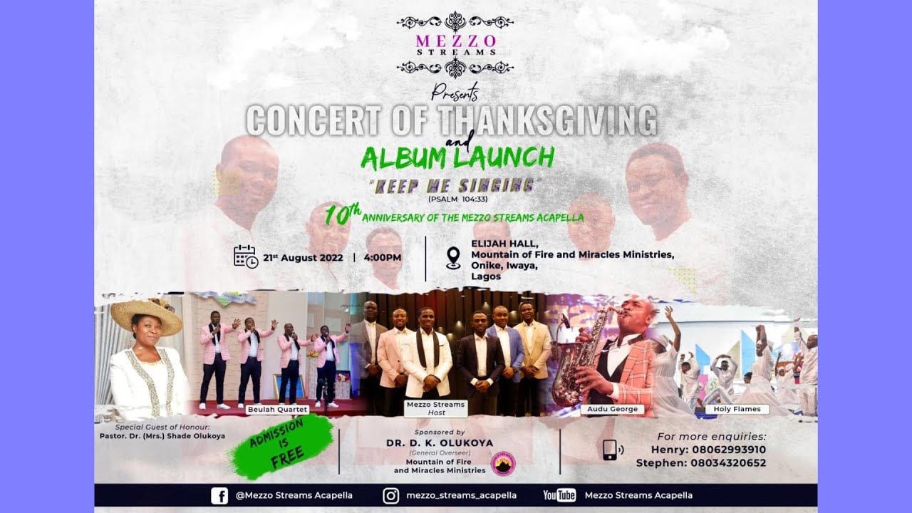 Mezzo Streams Acapella & Lunching of Album Live Stream (SUNDAY 21-08-22 ...