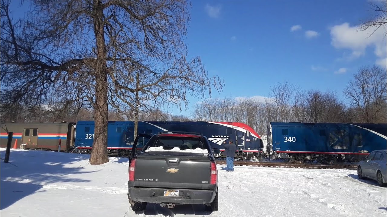 Amtrak P030 with ALC-42 chargers 321 and 340 - YouTube