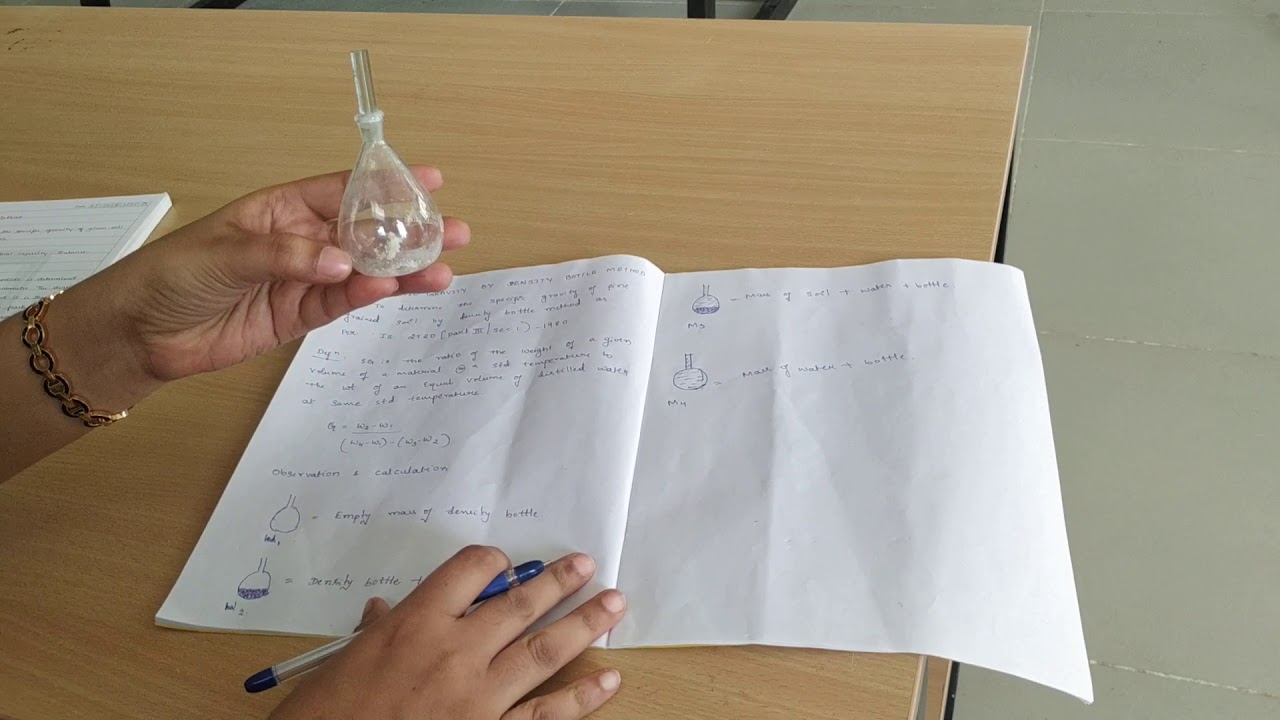 Specific Gravity by Density bottle - YouTube