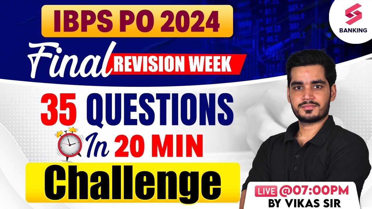 IBPS PO 2024 | Quant Final Revision Mock Test-1 | IBPS PO Quant ...