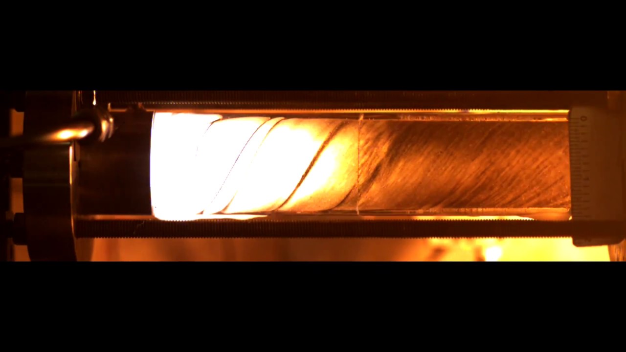 Didactic Hybrid Rocket Motor PMMA-GOX (swirl injector) - YouTube