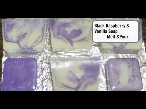 Black Raspberry & Vanilla Soap- Melt & Pour - YouTube