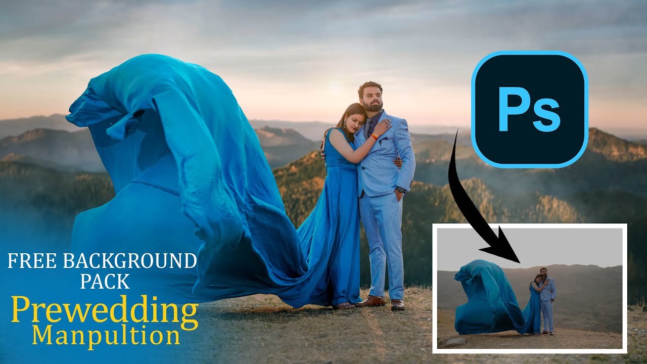 pre wedding manipulation photoshop | background change in photoshop ...
