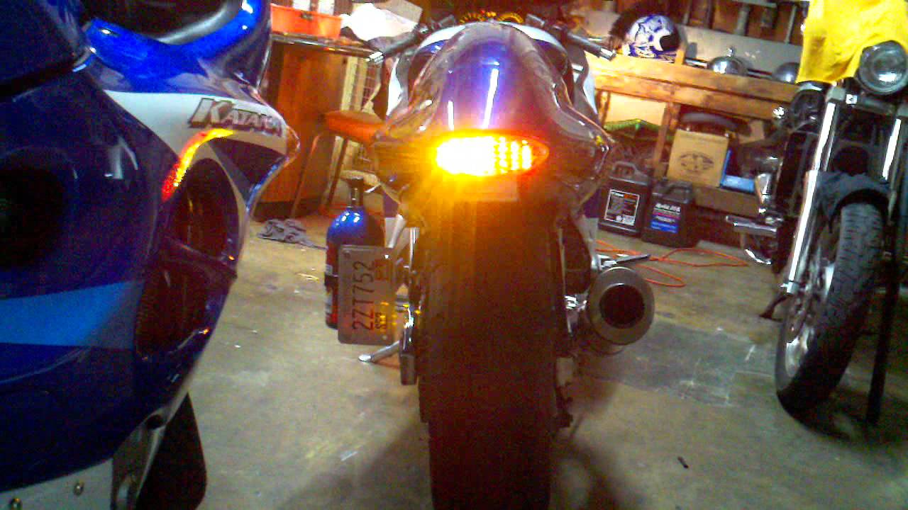 Intergrated tail light install hayabusa - YouTube