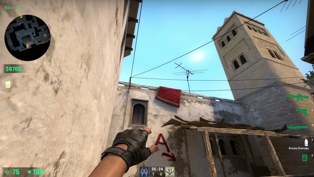 CSGO Smoke tutorial [Mirage] - Jungle Smoke from Back Alley - YouTube