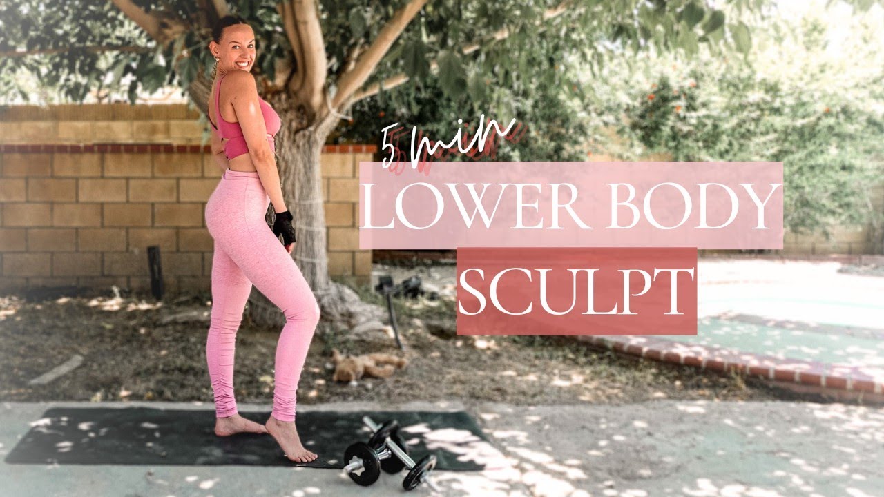 5 min KILLER LEG DAY Workout - With Weights - TONE your lower body at ...